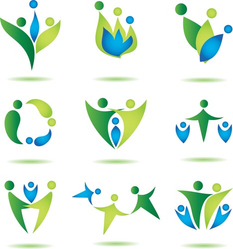 Happy family icons symbols collection Royalty Free Vector