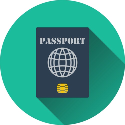 Passport icon concept Royalty Free Vector Image