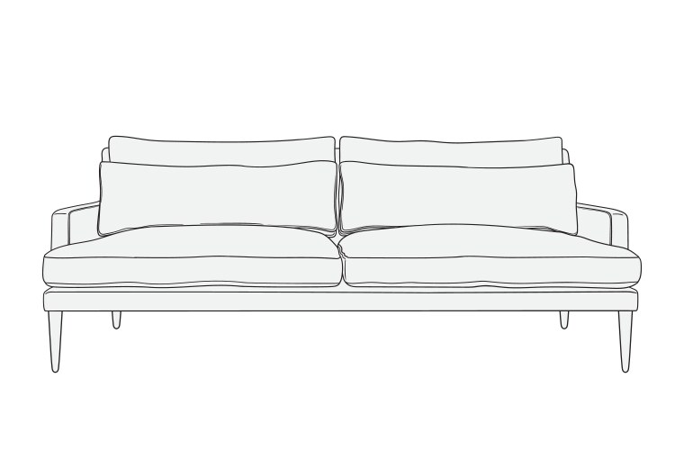 Sofa isolated on white background Royalty Free Vector Image