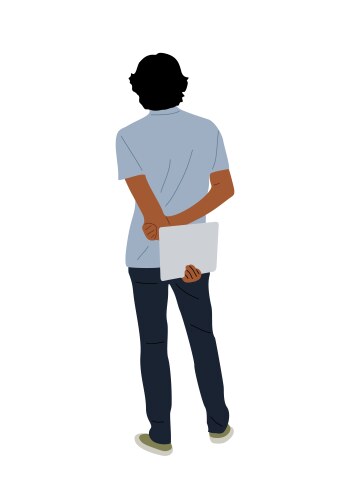 Side view of man standing Royalty Free Vector Image