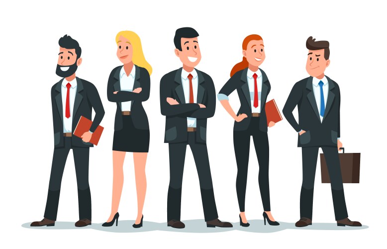 Business woman team set Royalty Free Vector Image Business woman team set Royalty Free Vector Image