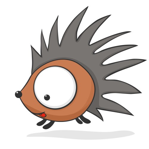 Cute hedgehog lovely animal cartoon character Vector Image