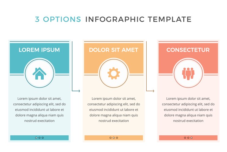 Circle infographics - three elements Royalty Free Vector