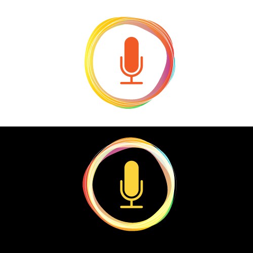 White voice tone Royalty Free Vector Image - VectorStock