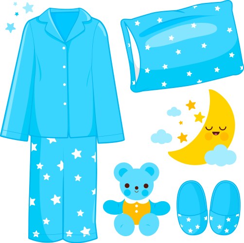 Little boy in pajamas sleeping Royalty Free Vector Image