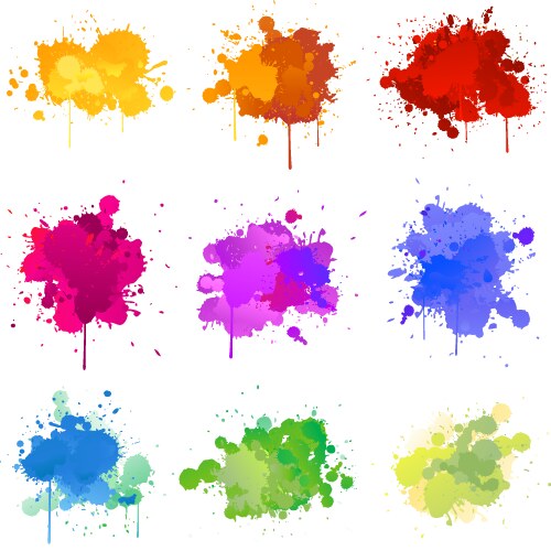 Paint splat set Royalty Free Vector Image - VectorStock