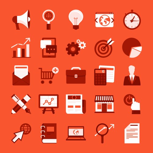 Color icons in minimal style Royalty Free Vector Image