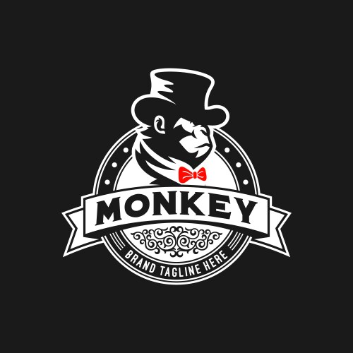 Monkey mascot logo Royalty Free Vector Image - VectorStock