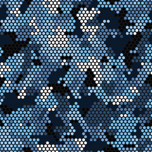 Military camouflage seamless pattern hexagonal Vector Image