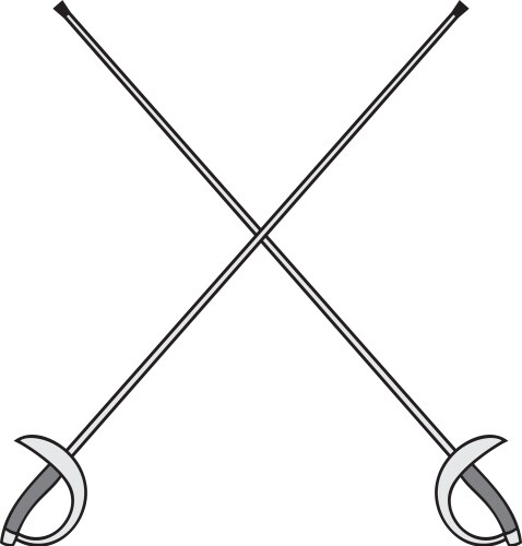 Set of heraldic swords and sabres Royalty Free Vector Image