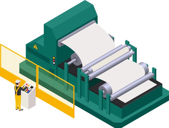 Paper production icon Royalty Free Vector Image