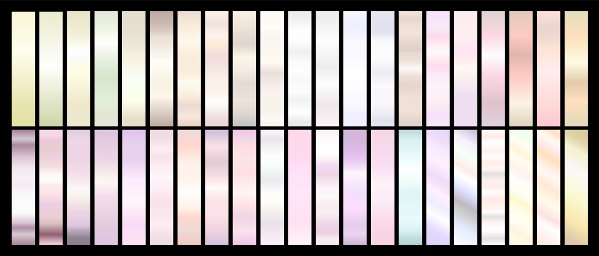 Purple color shades swatches palette with names Vector Image