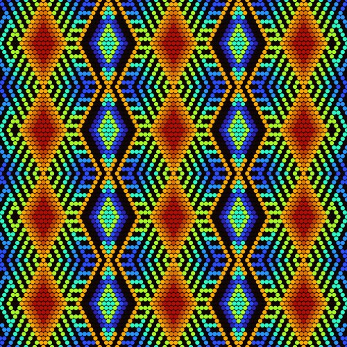 Tribal seamless pattern with mexican huichol art Vector Image