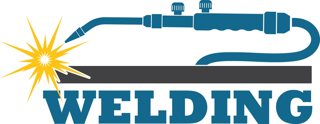 Welder in helmet with a welding machine hand Vector Image