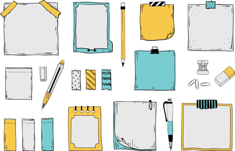 Block of paper for notes Royalty Free Vector Image