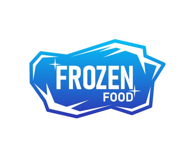 Frozen ice flower logo Royalty Free Vector Image