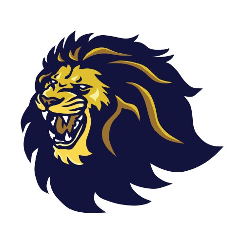 Wild lion icon logo Royalty Free Vector Image - VectorStock