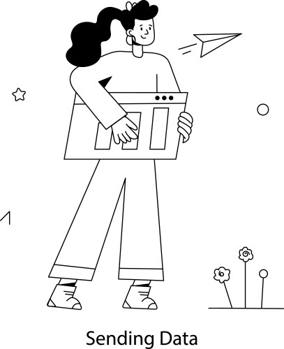 Sending report Royalty Free Vector Image - VectorStock