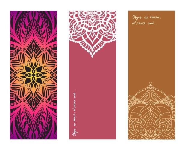 Set colorful yoga mat pattern – Royalty-Free Vector | VectorStock