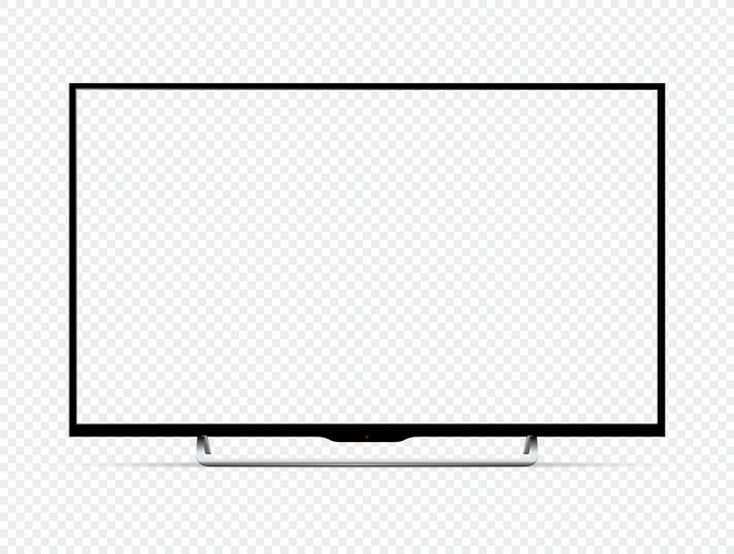 Realistic tv with transparent screen isolated Vector Image