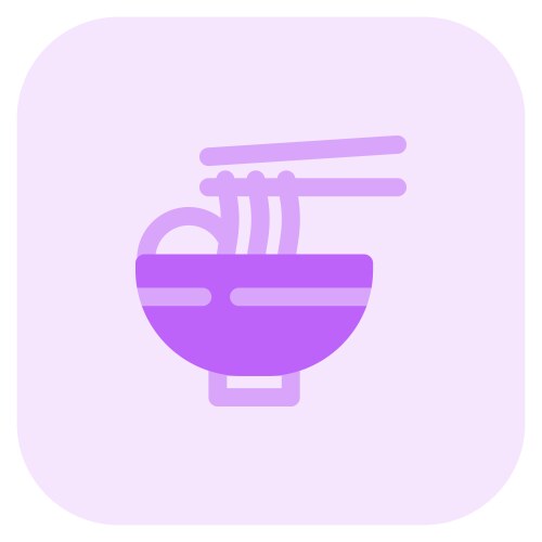 Mongolian meatball ramen regular icon Royalty Free Vector