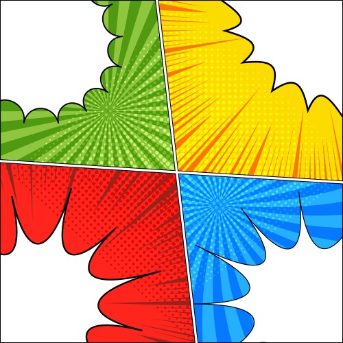 Comic bright composition Royalty Free Vector Image