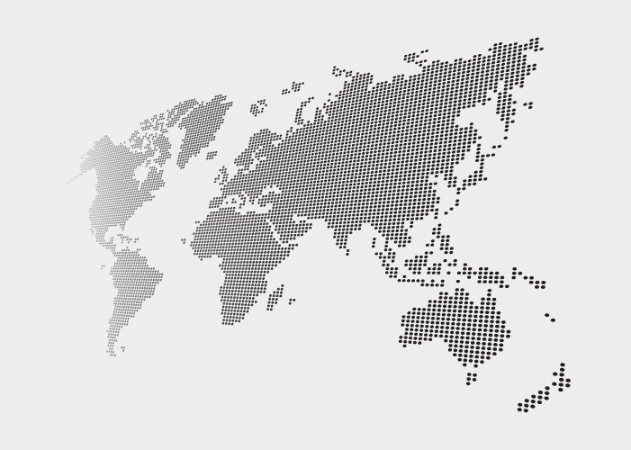 World map grid Royalty Free Vector Image - VectorStock