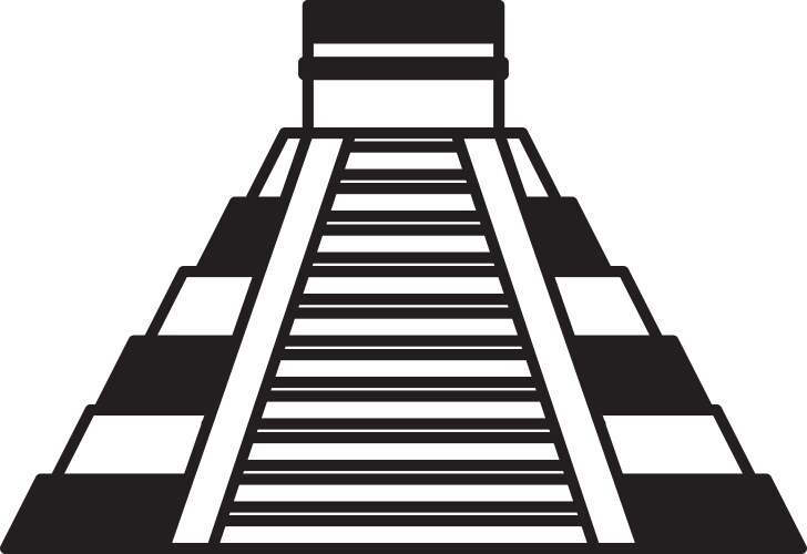 Ancient mayan pyramid icon Royalty Free Vector Image