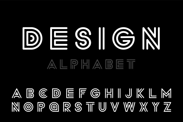 Simple modern font minimalistic english alphabet Vector Image