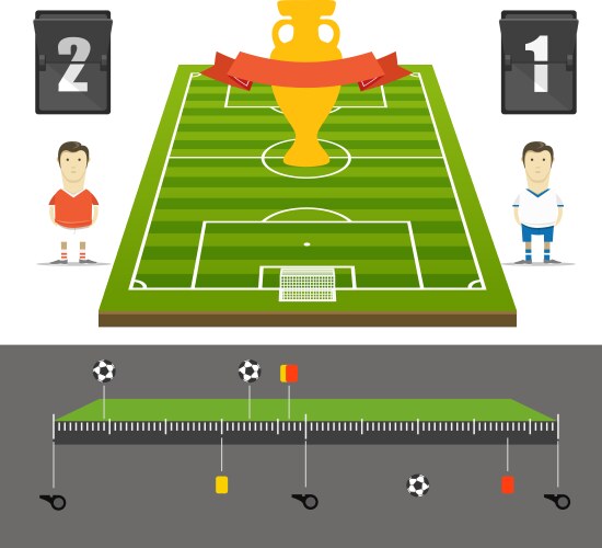 Football soccer match lineups infographic Vector Image