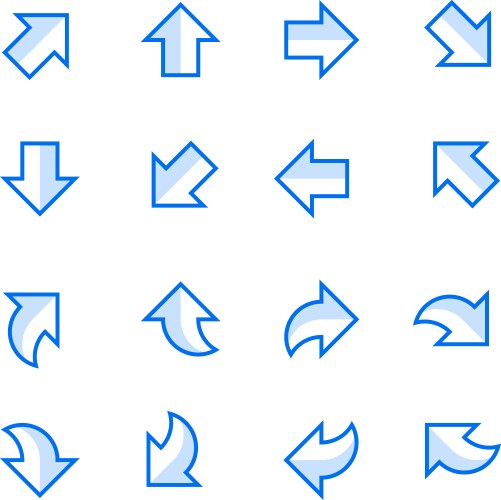 Set of arrow icons version 3 Royalty Free Vector Image