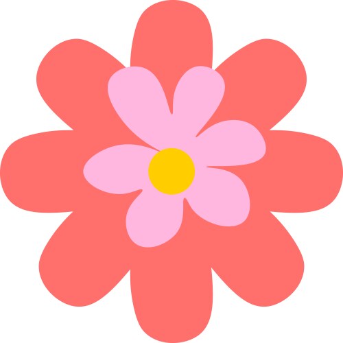 Cute Single Flower Royalty Free Vector Image - VectorStock