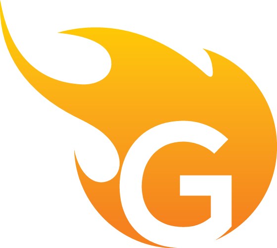 Eagle head burning fire flame logo mascot Vector Image