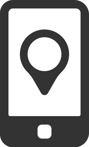 Mobile location icon Royalty Free Vector Image
