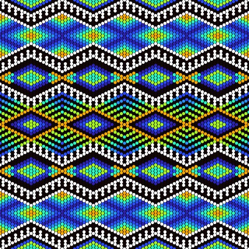 Tribal seamless pattern with mexican huichol art Vector Image