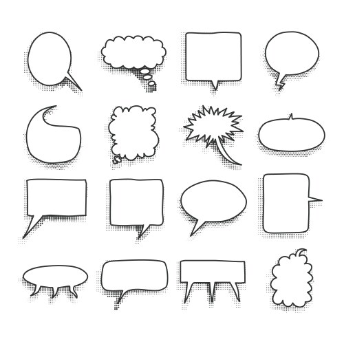 Mock up comic book with empty speech bubbles Vector Image