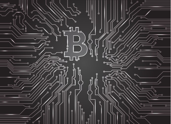 Bitcoin Cryptocurrency Background Royalty Free Vector Image