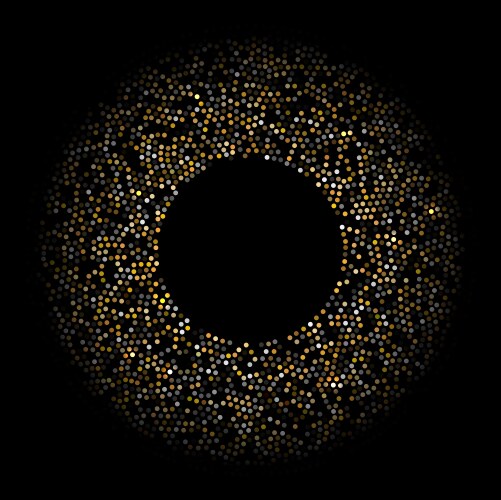 Original circle dotty frames spray background Vector Image