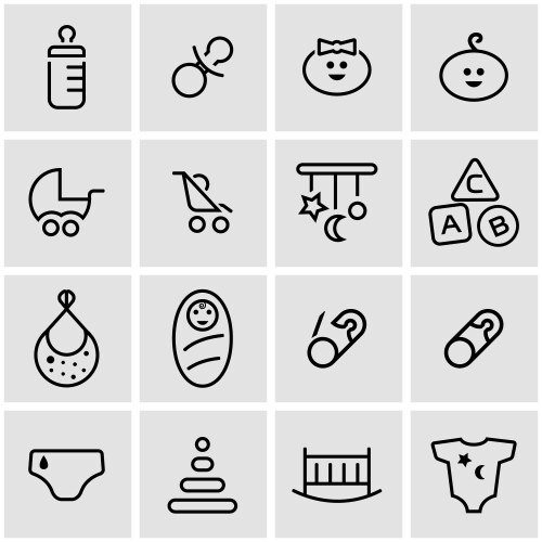 Baby Line Icon Vector Images (over 73,000)