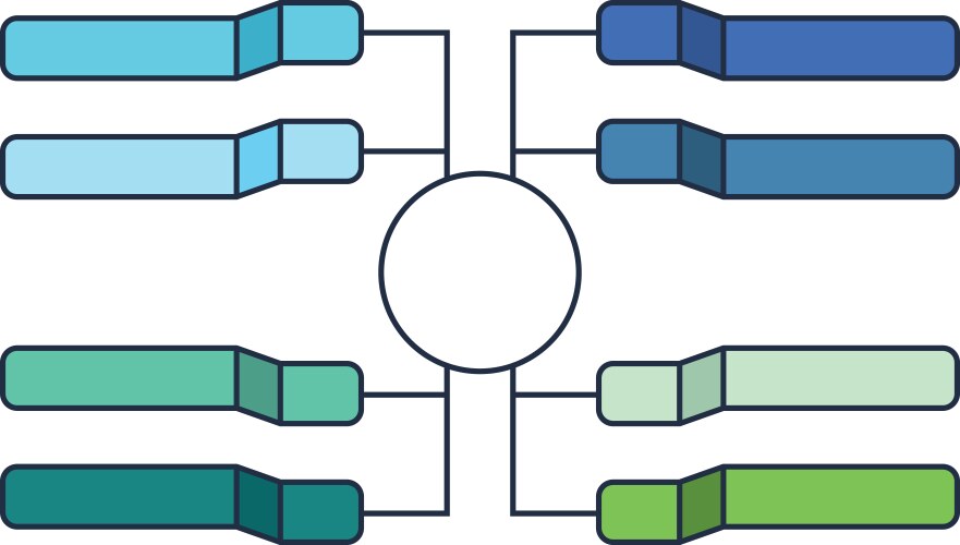 Peta minda radial Royalty Free Vector Image - VectorStock