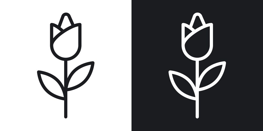 Flower tulip icon Royalty Free Vector Image - VectorStock