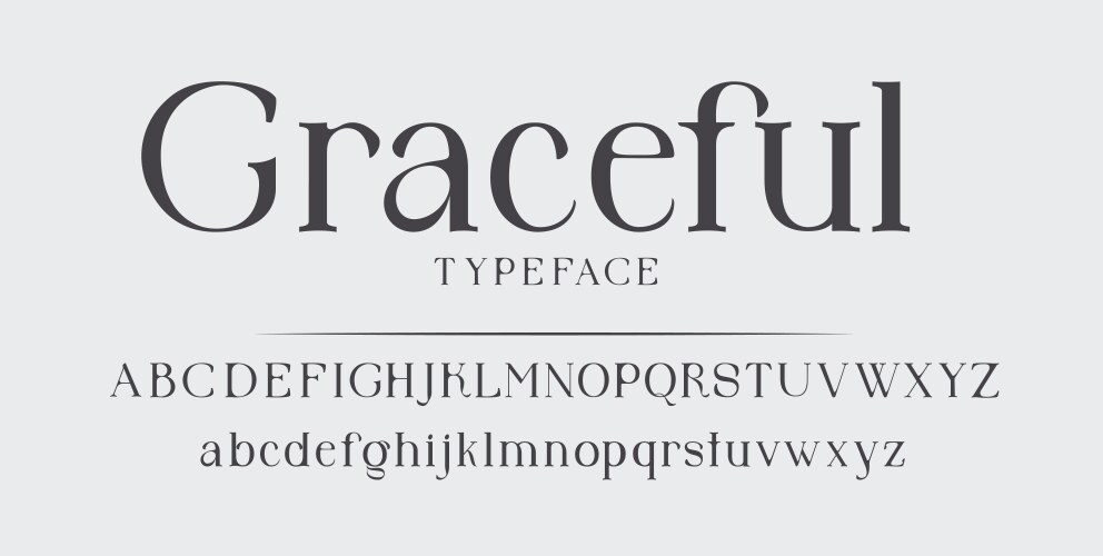 Elegant luxury serif strong font for logos and Vector Image