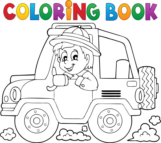 Coloring book travel thematics 1 Royalty Free Vector Image