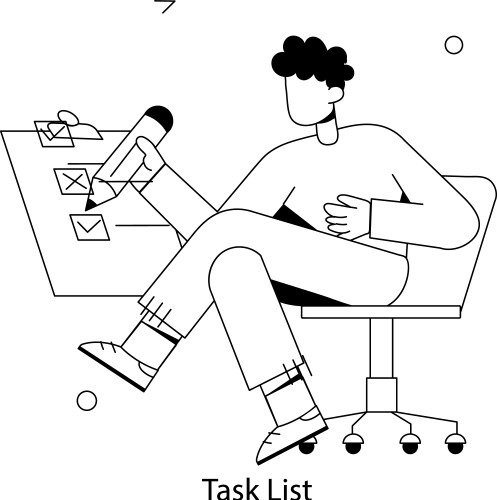 Task list Royalty Free Vector Image - VectorStock