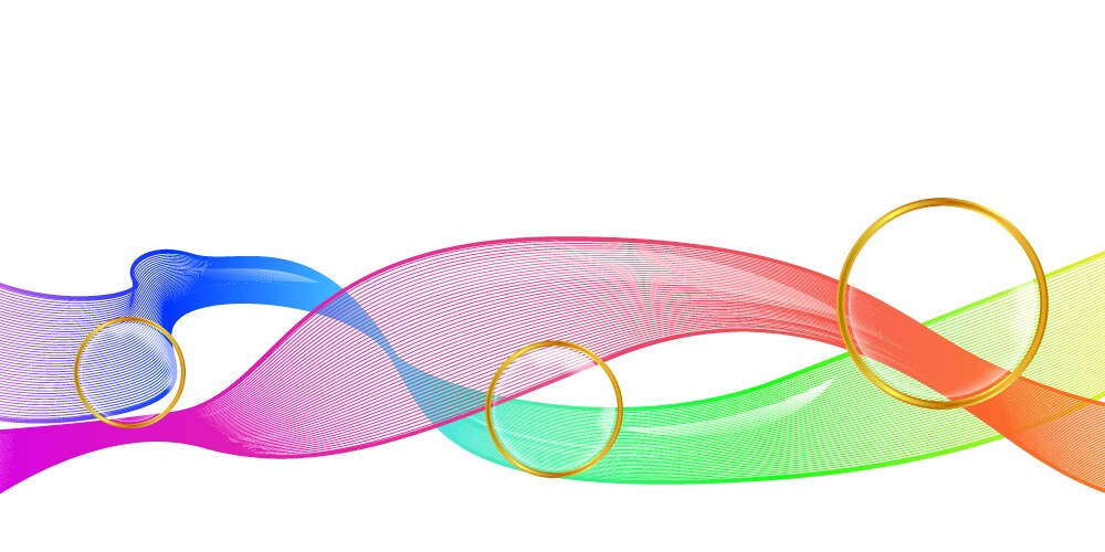 Square abstract flow of colorful dynamic waves Vector Image