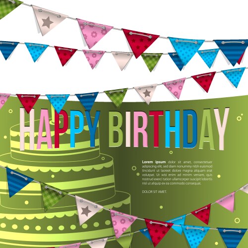 Celebrate banner party festival flags collection Vector Image