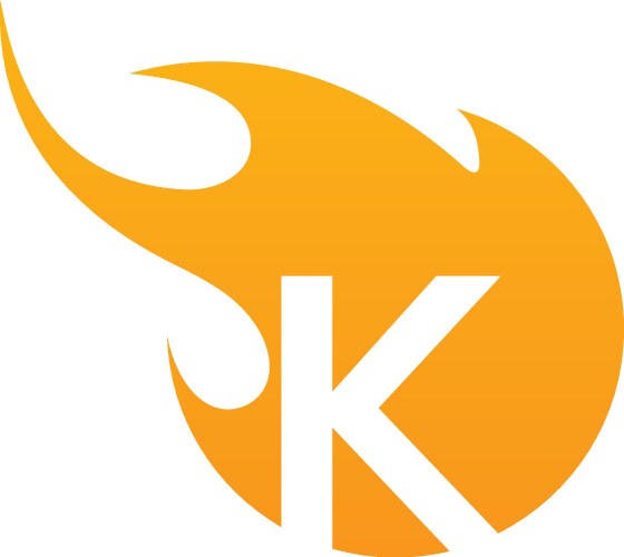 Fire Flames Font K Letter Lettering Vector Images (over 100)