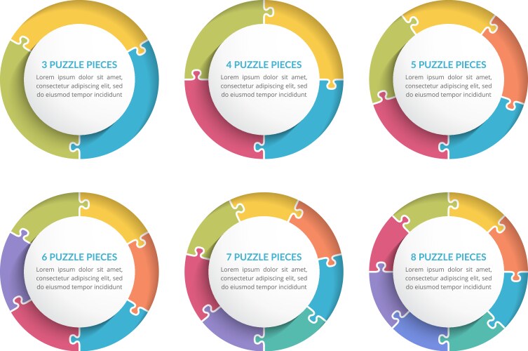 Jigsaw Puzzle Pieces Templates Vector Images (over 13,000)