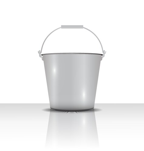 Red bucket Royalty Free Vector Image - VectorStock