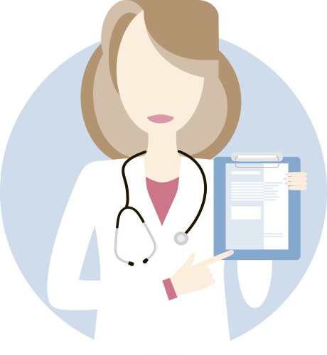 Beautiful medical doctor girl Royalty Free Vector Image